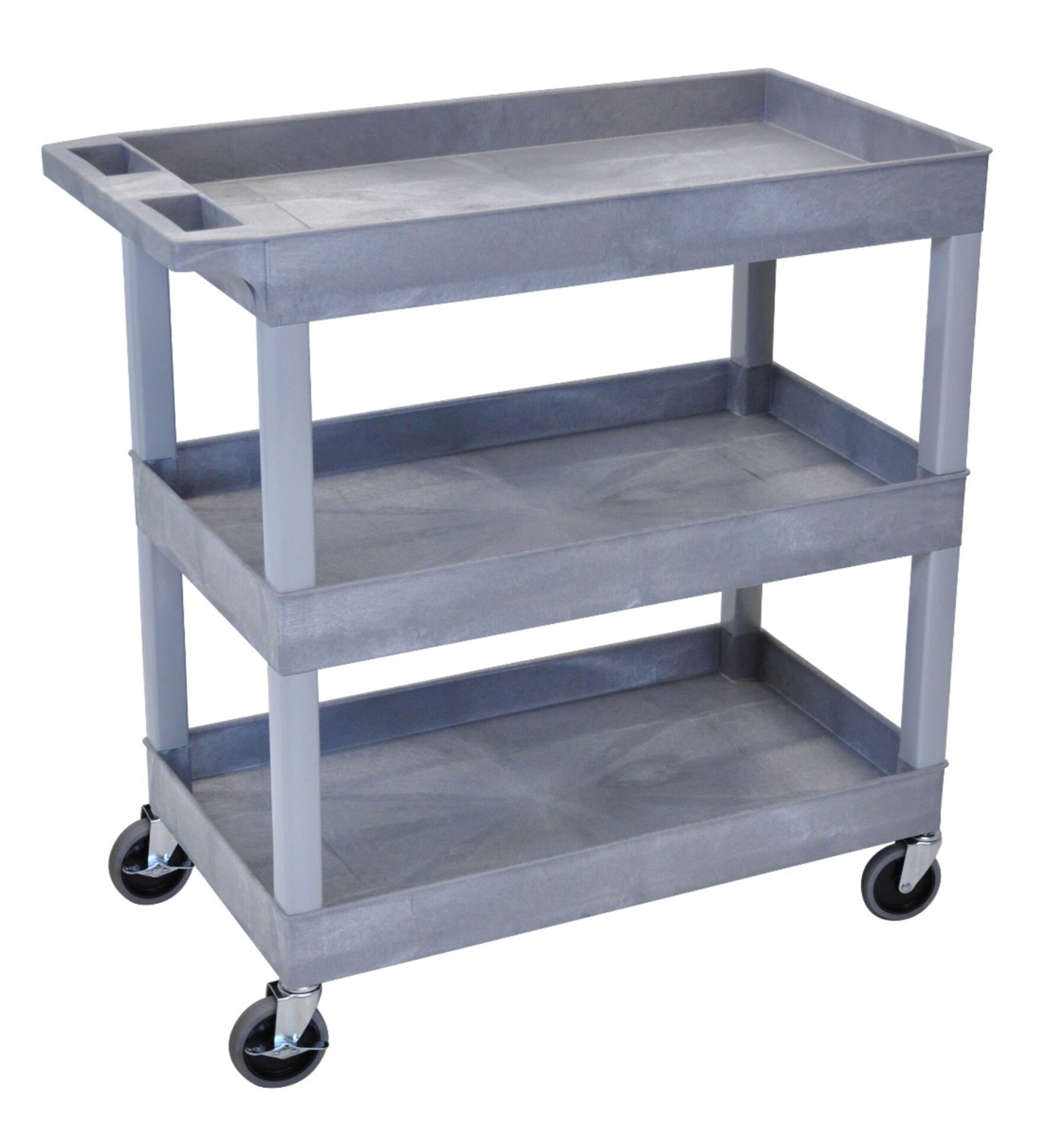 Luxor Tub Cart - Three Shelves - Gray - Ks Products