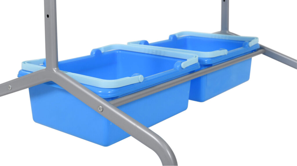 Luxor Classroom Chart Stand with Storage Bins - 40-in x 30-in - Ks Products