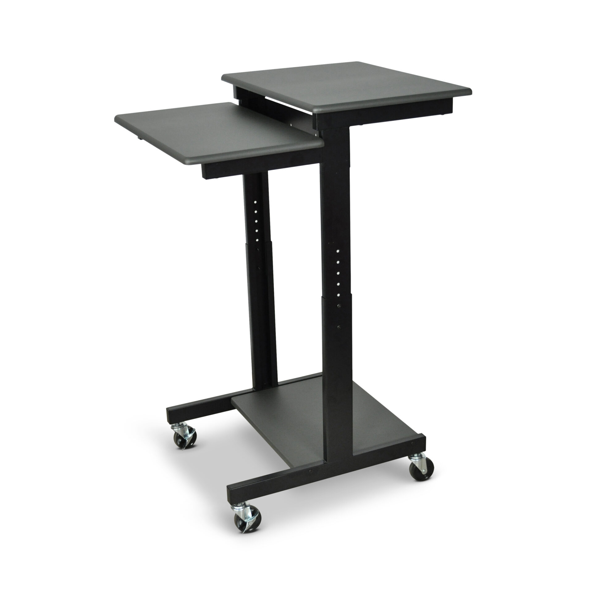 Luxor Adjustable-Height Presentation Workstation - Black - Ks Products